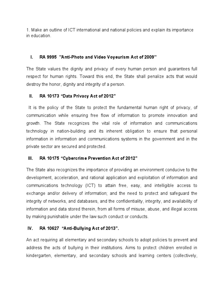 I. RA 9995 "Anti-Photo and Video Voyeurism Act of 2009" | PDF ...