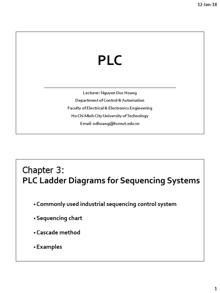 PLC Ladder Diagrams For Sequencing Systems | PDF | Programmable Logic ...