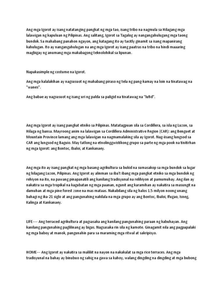 Igorot | PDF