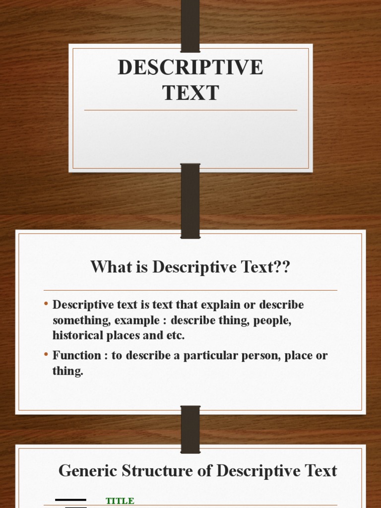 DESCRIPTIVE TEXT PPT | PDF