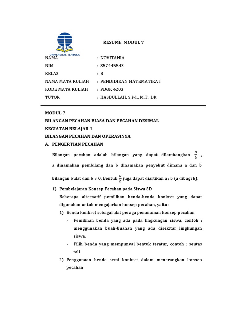 Novitania 857445543 - Resume Modul 7 | PDF