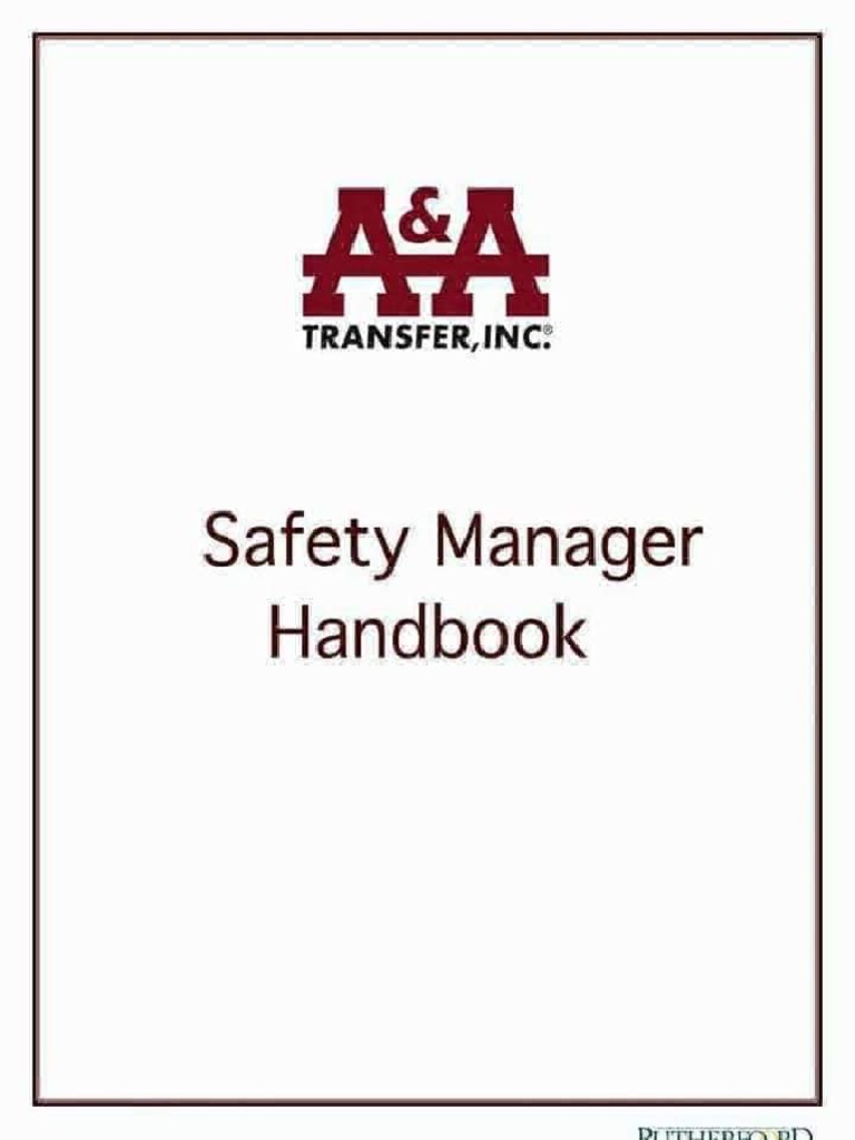 Safety Manager Handbook | PDF