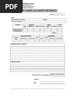 Planilla Control de Maquinaria | PDF