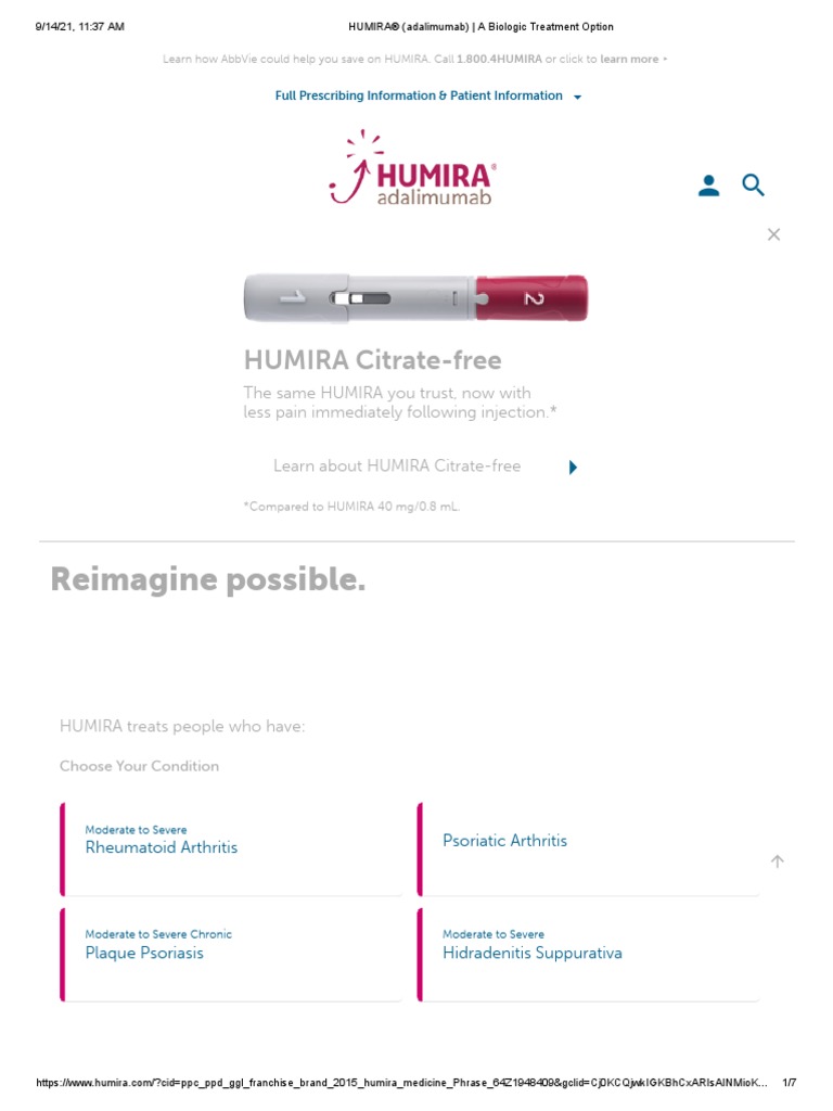 Humira Side Effect Serious Infection | PDF | Health Care | Epidemiology