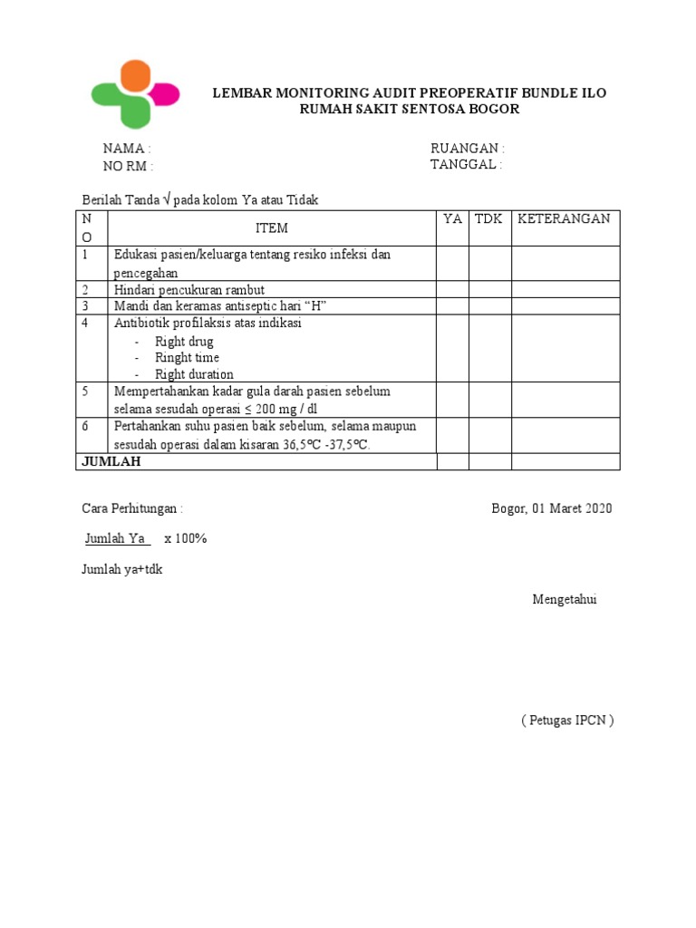 Lembar Monitoring Dan Evaluas Ilo | PDF