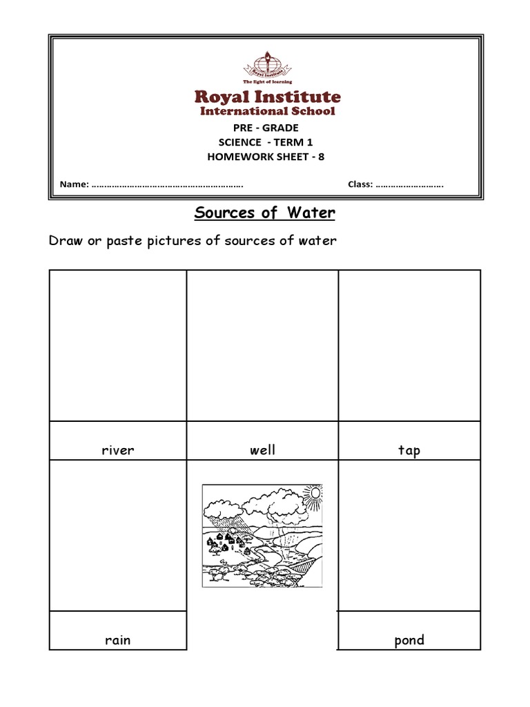 Pre-Grade-Science-Common Homework Sheet 8 | PDF | Art