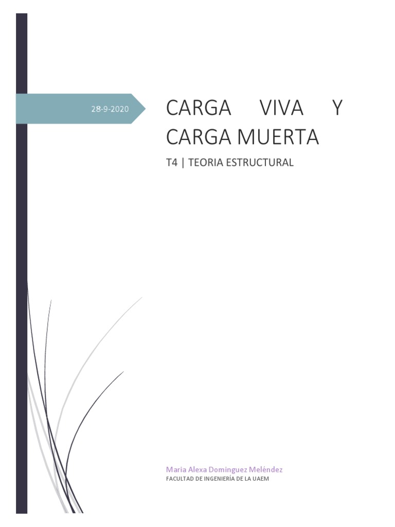 Carga Viva Y Carga Muerta: T4 - Teoria Estructural | PDF | Elementos arquitectónicos | Materiales