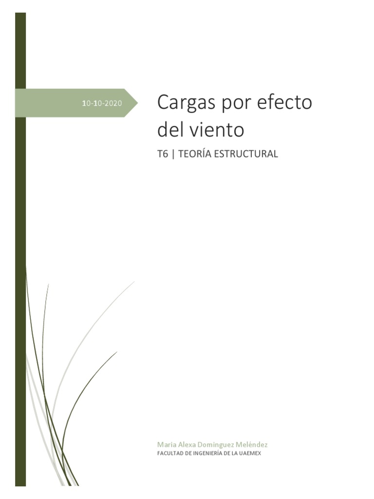 Cargas Por Efecto Del Viento: T6 - Teoría Estructural | PDF | Barlovento y sotavento | Herida