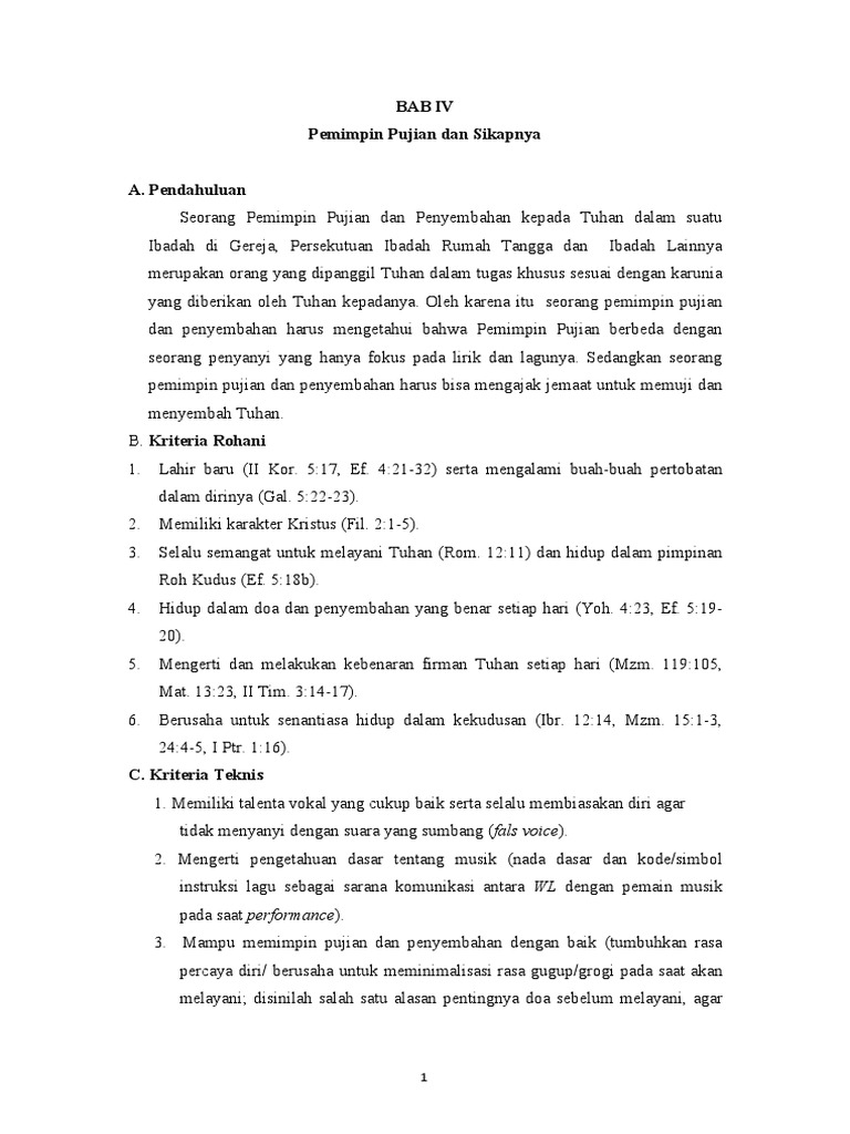 Liturgi Bab IV | PDF