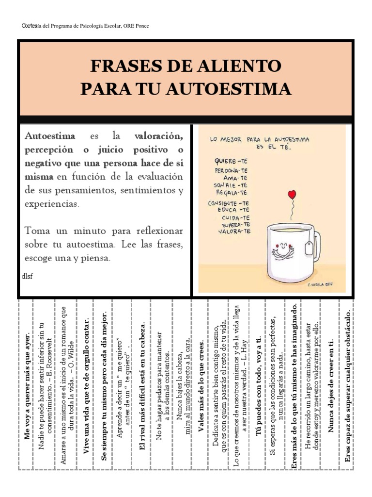 Autoestima Flyer DLSF | PDF | Autoestima | Sicología