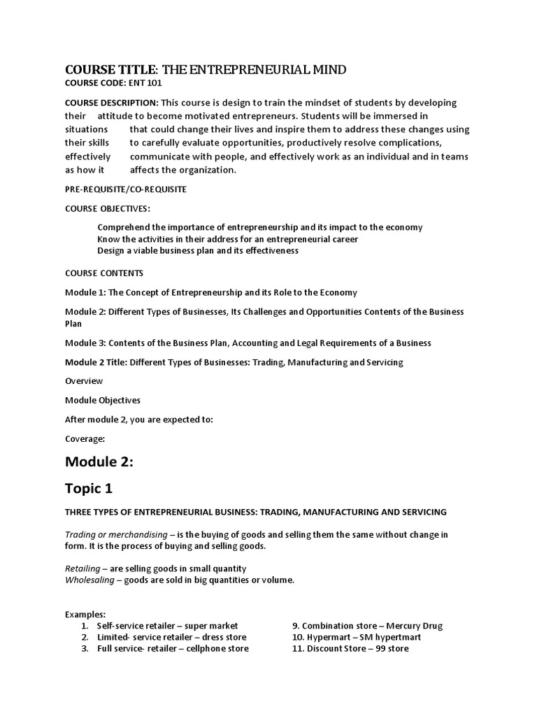 Module 2 - Topic 1 | PDF | Retail | Cost