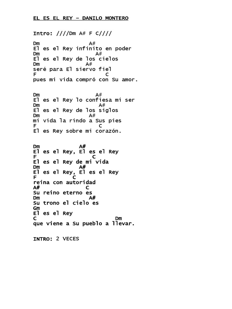 Acordes El Es El Rey | PDF