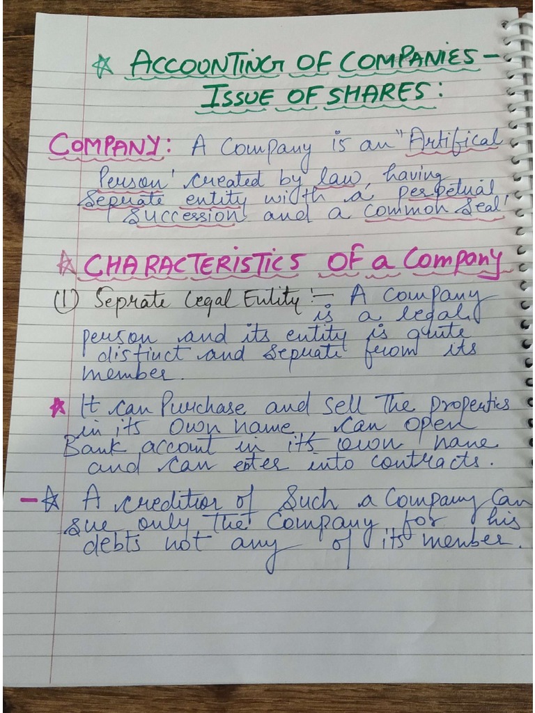 Issue of Shares (Theory Notes) | PDF
