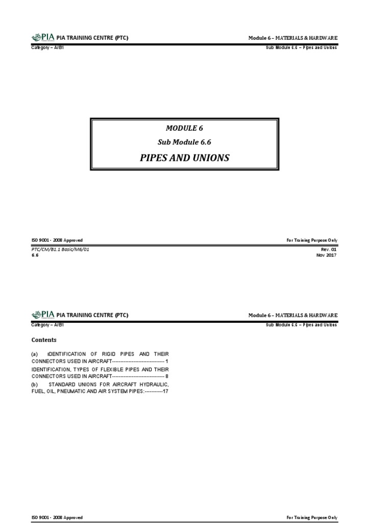 Module 6 (Materials & Hardware) SubModule 6.6 (Pipes and Un | PDF ...