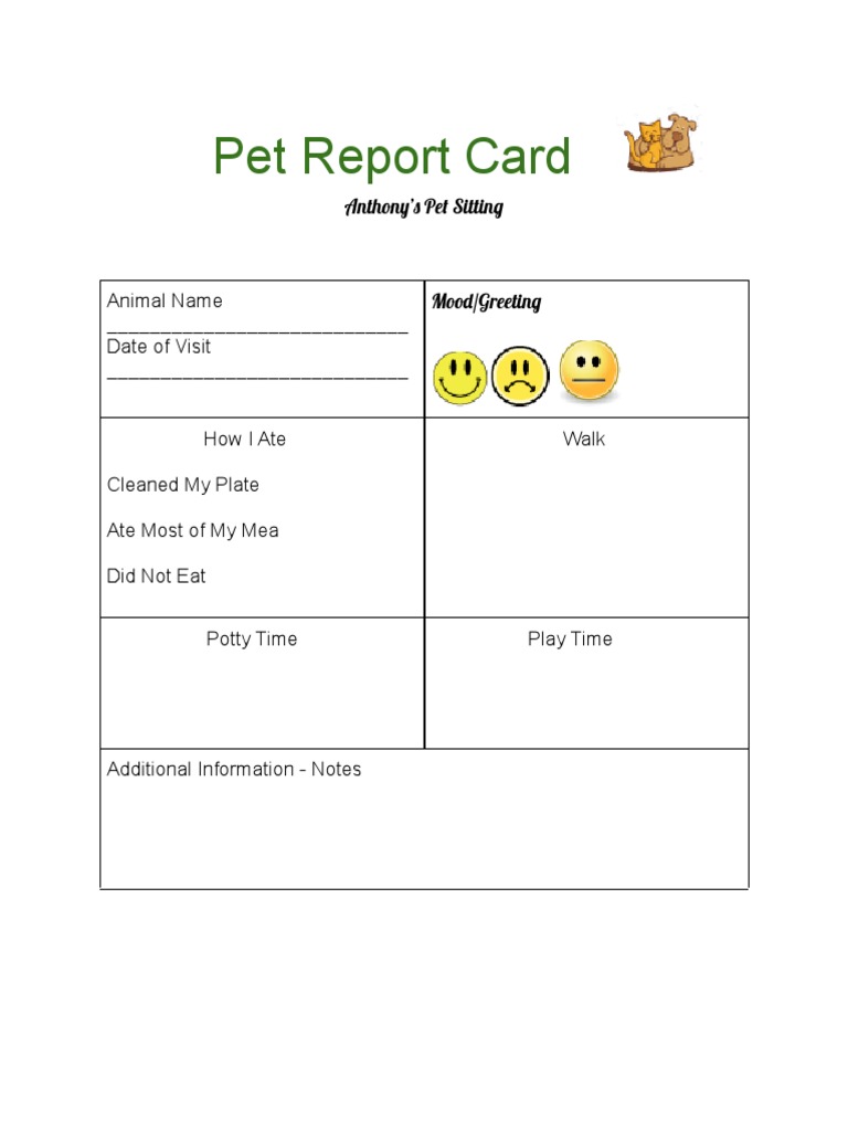 Anthony Arizpe - Pet Report Card | PDF