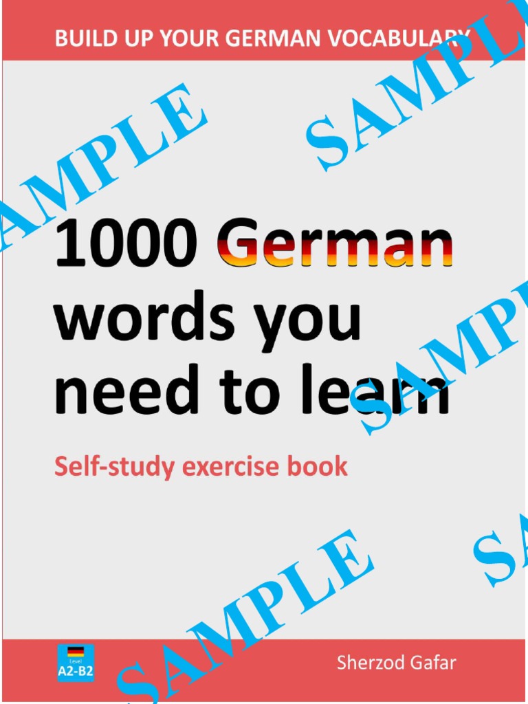 1000 German Words You Need To Learn Final Sample | PDF | Vocabulary ...