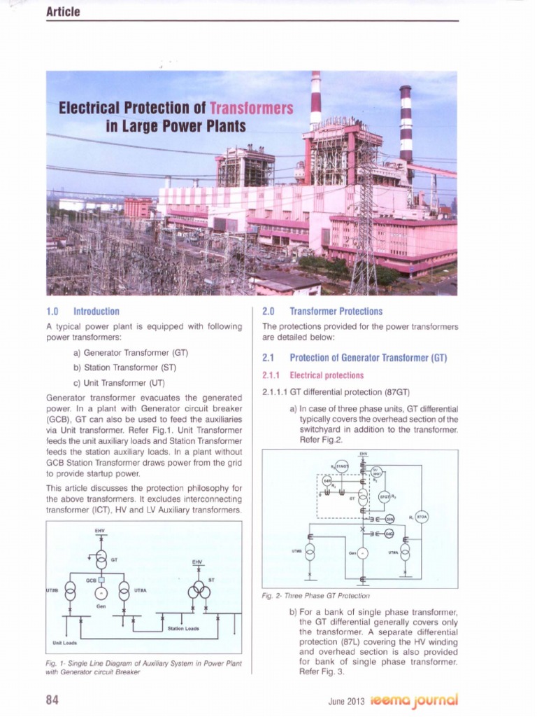 Ieema Transformer Proection Power Plant | PDF