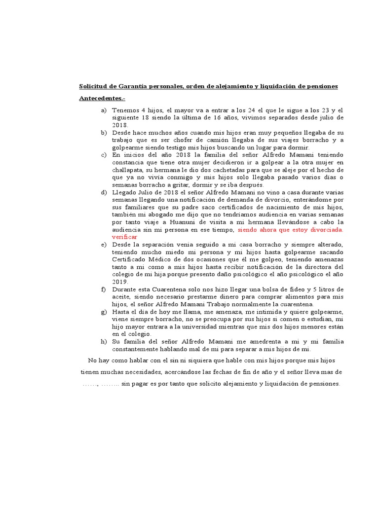 Memorial Liquidacion de Asistencia de Maria Massi | PDF | Bancos | Bolivia