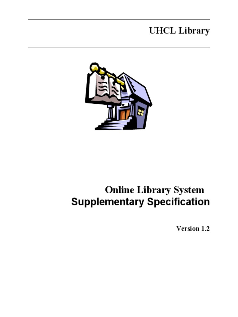 Online Library System Supplementary Specification | PDF | Libraries ...