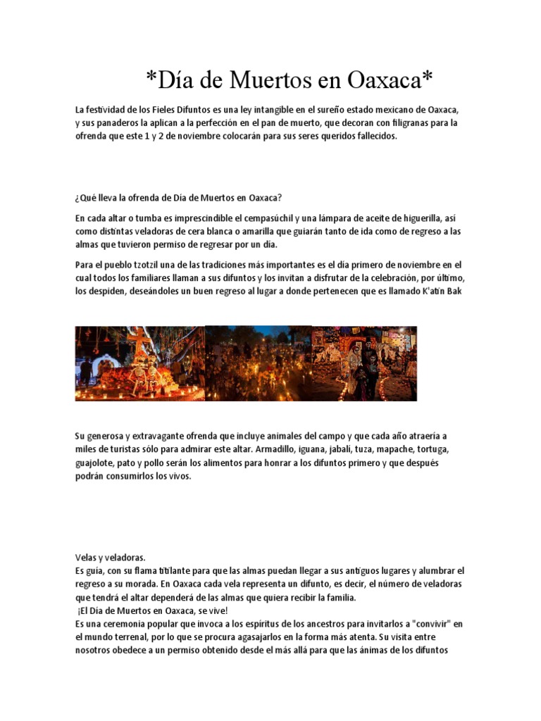 Día de Muertos en Oaxaca | PDF