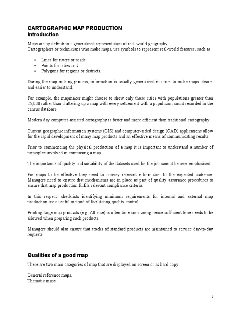 Cartographic Map Production | PDF | Map | Cartography