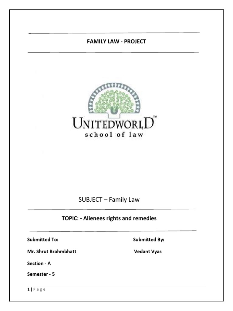 Rights and Remedies of the Alienee: An Analysis of an Alienee's Legal ...