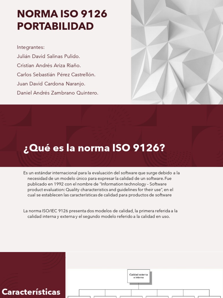 Portabilidad - Norma Iso 9126 | PDF | Software | Ingeniería de Sistemas