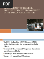 PGDM 3 Semester.: Delhi Metro Case Study | PDF | Rapid Transit | Expert