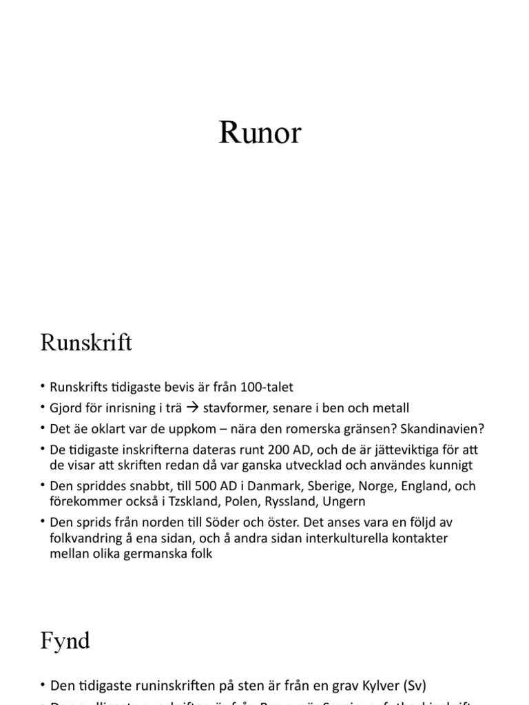 Runor | PDF