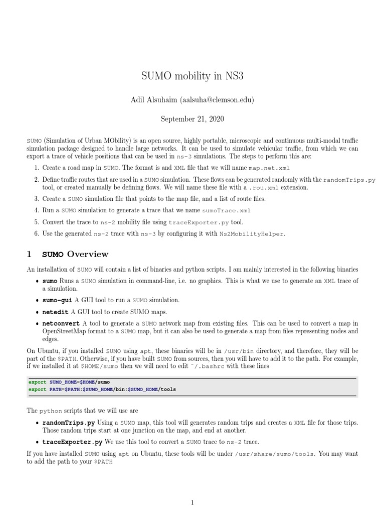 Sumo ns3 Tutorial | Download Free PDF | Traffic | Intersection (Road)