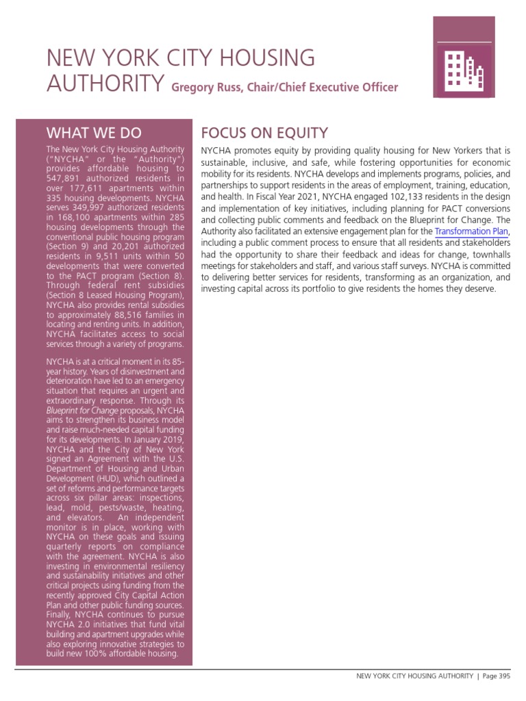 Nycha | PDF | Regulatory Compliance | Section 8 (Housing)