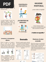 Triptico Higiene Postural | PDF | La columna vertebral | Anatomía humana