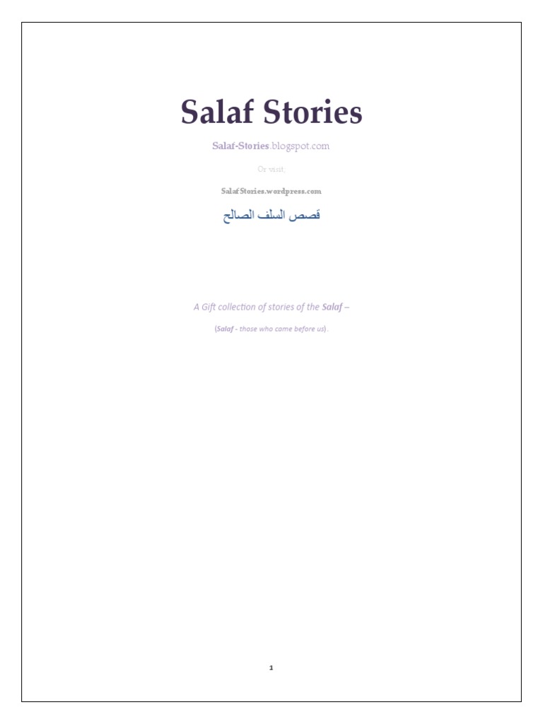 Salaf Stories Qasas As-Salaf | PDF | Abrahamic Religions | Monotheistic ...