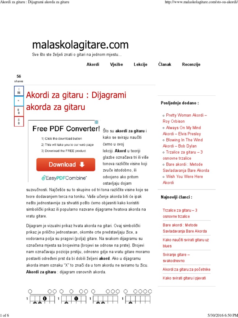 Akordi Gitara | PDF