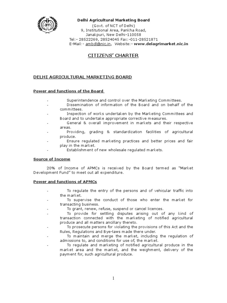 Citizen Charter | PDF | License | Government