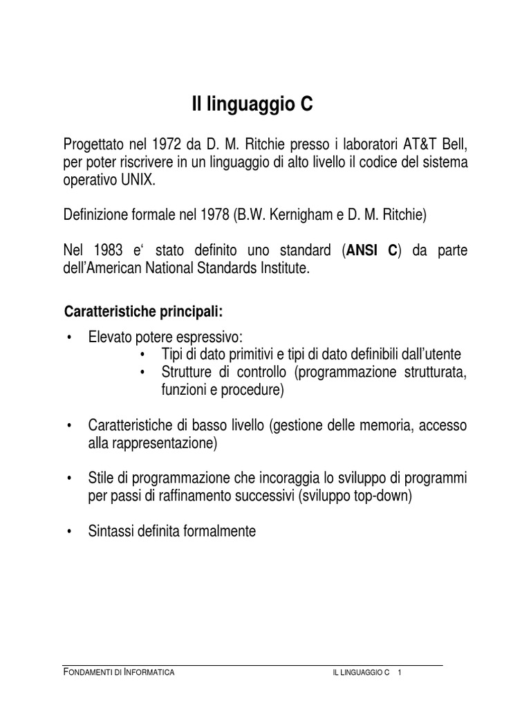 Linguaggio C 3 | PDF