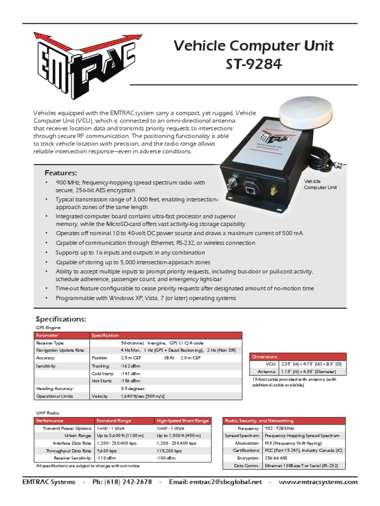 Vehicle Computer Unit ST-9284: Features | PDF | Radio | Global ...