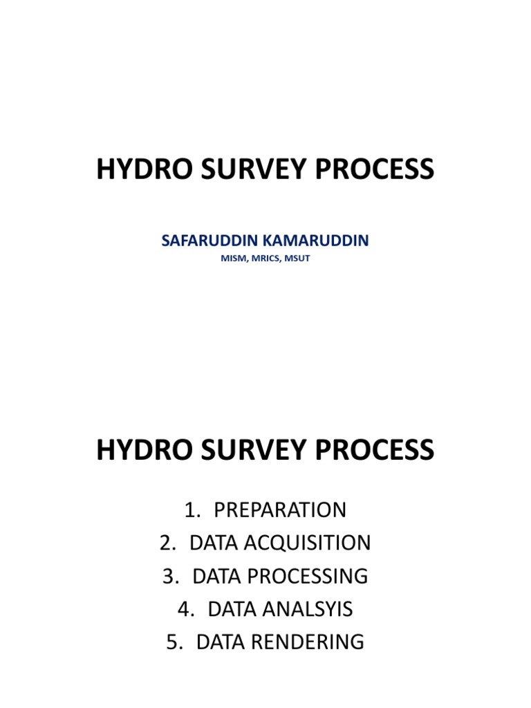 Hydro Survey Process Overview | PDF