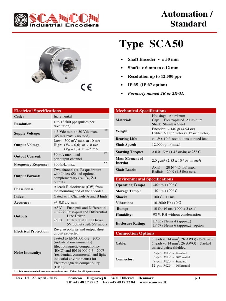 Sca50 Specifications 17 | PDF | Electromagnetic Compatibility ...