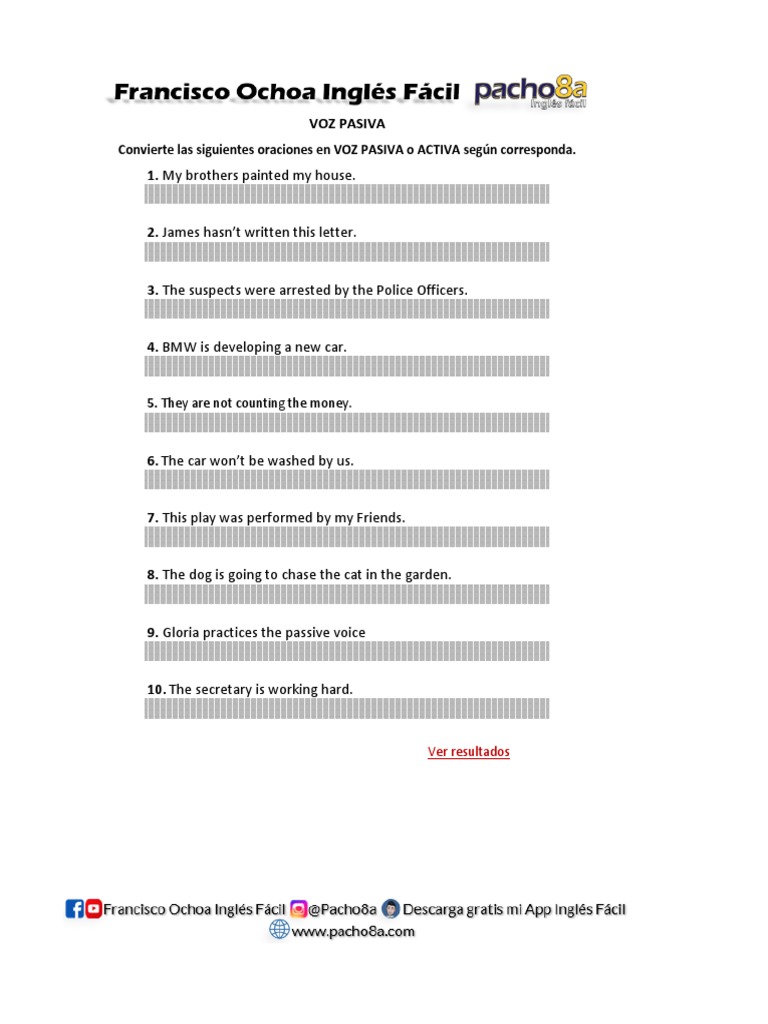 Voz Activa y Pasiva-1 | PDF