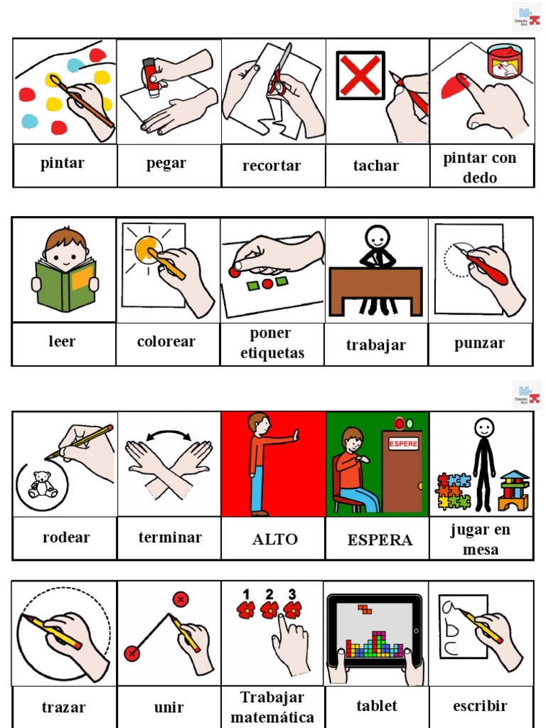 Plantilla Pictogramas para Aprendizaje | PDF