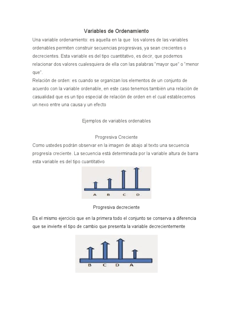 Variables de Ordenamiento | PDF | Métodos y materiales de enseñanza ...