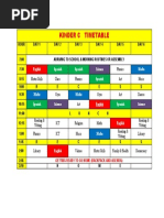 Grade 6 - 8 Class Time Table | PDF | Science