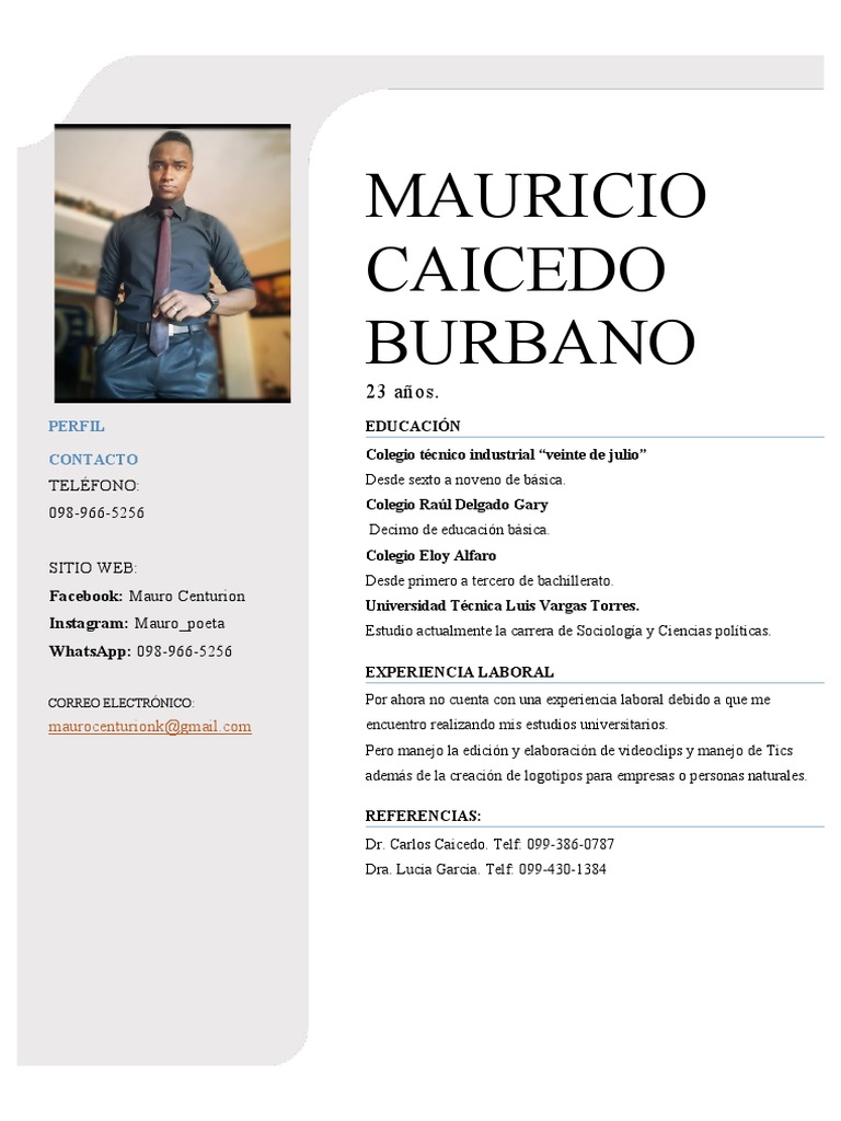 Curriculum Mauro | PDF