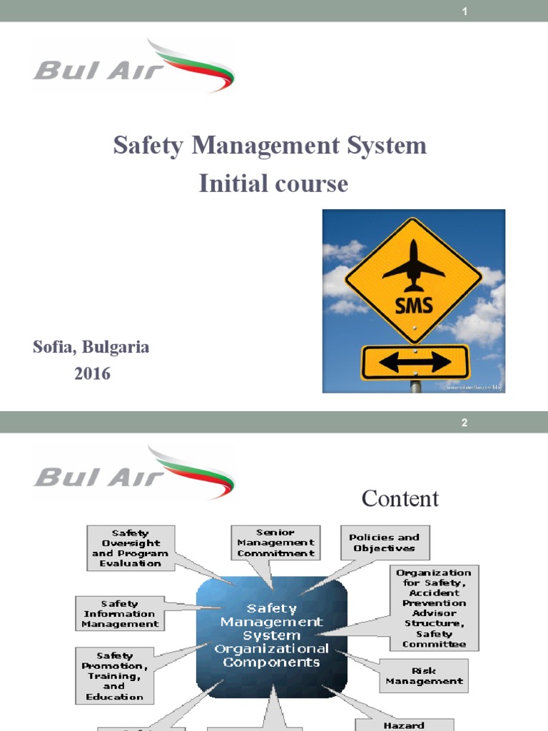 Safety Management System Initial Course: Sofia, Bulgaria 2016 | PDF ...