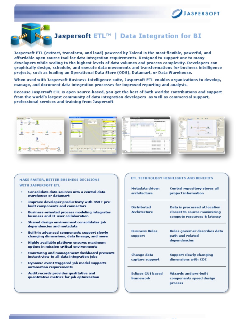 Jasper Soft ETL.v4 en | PDF | Data Warehouse | Business Intelligence