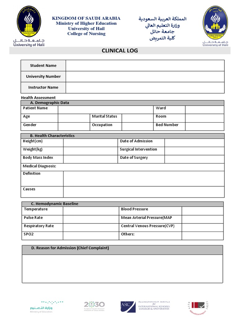 1 Daily Clinical Log | PDF | Physical Examination | Clinical Medicine