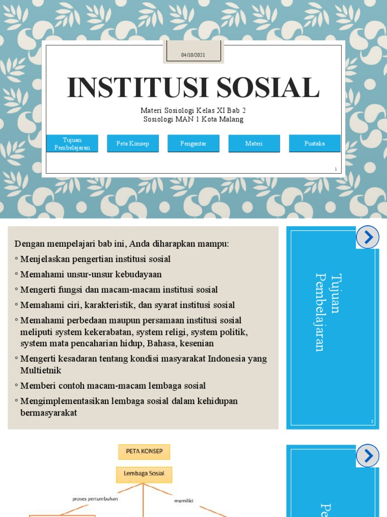 Institusi Sosial | PDF | Ilmu Sosial | Agama & Spiritualitas