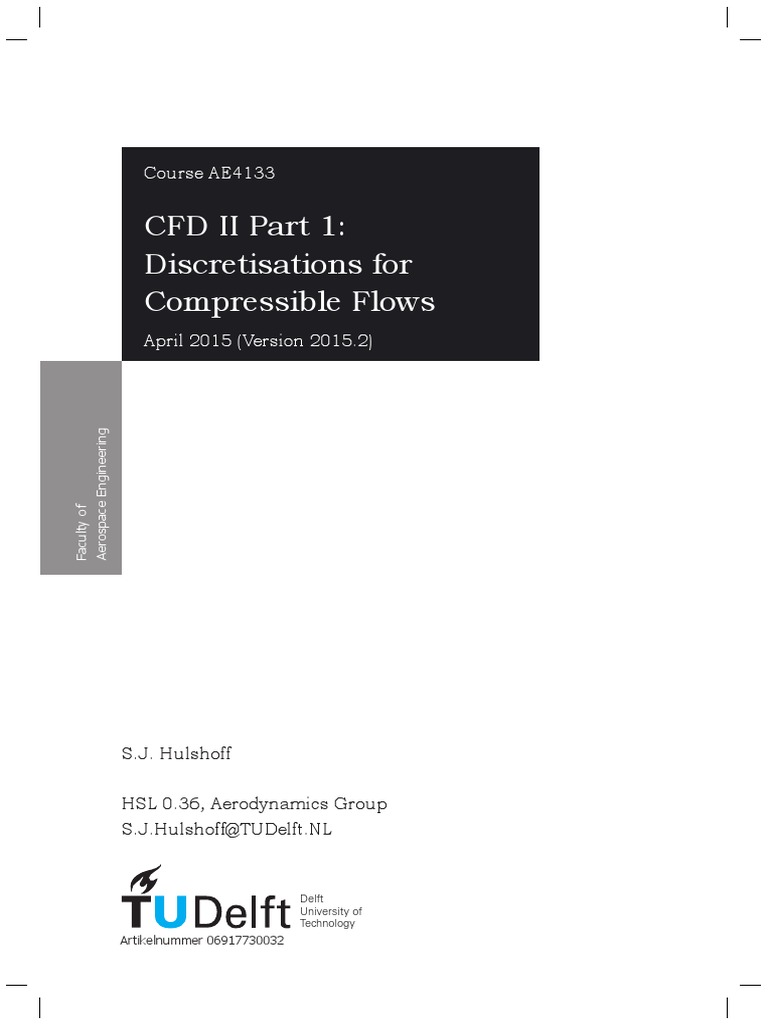 AE4133 CFD II Part 1 Discretisations For Compressible Flows | PDF | Finite Element Method | Waves