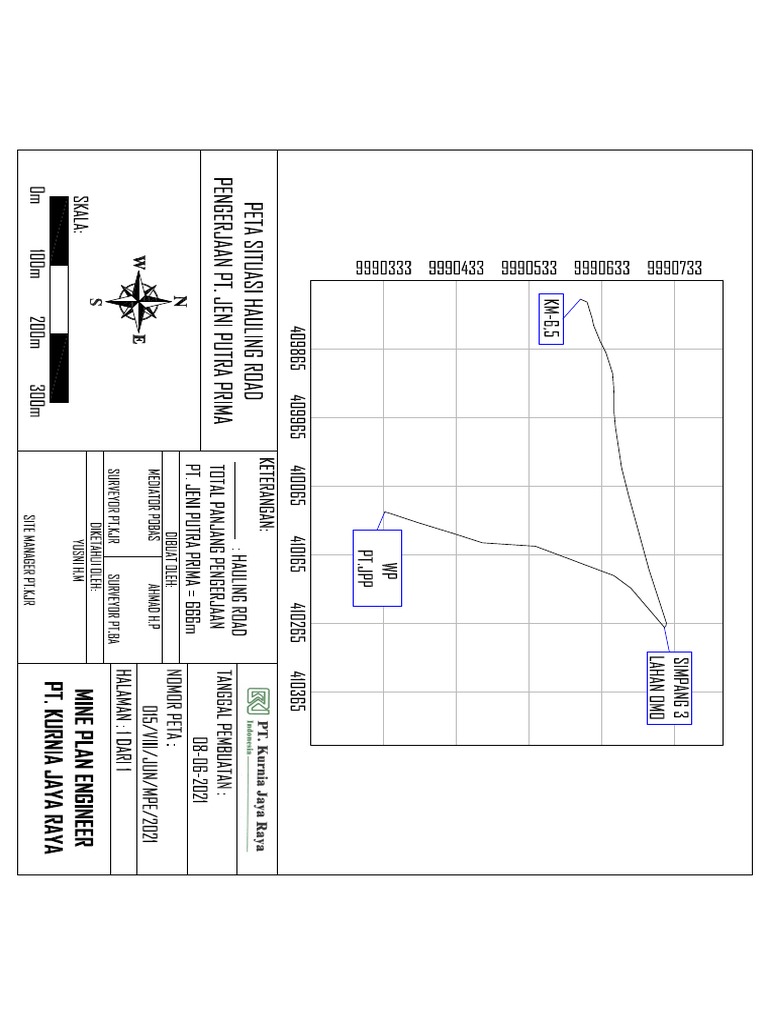 015 Peta Situasi Jalan Hauling PT JPP | PDF